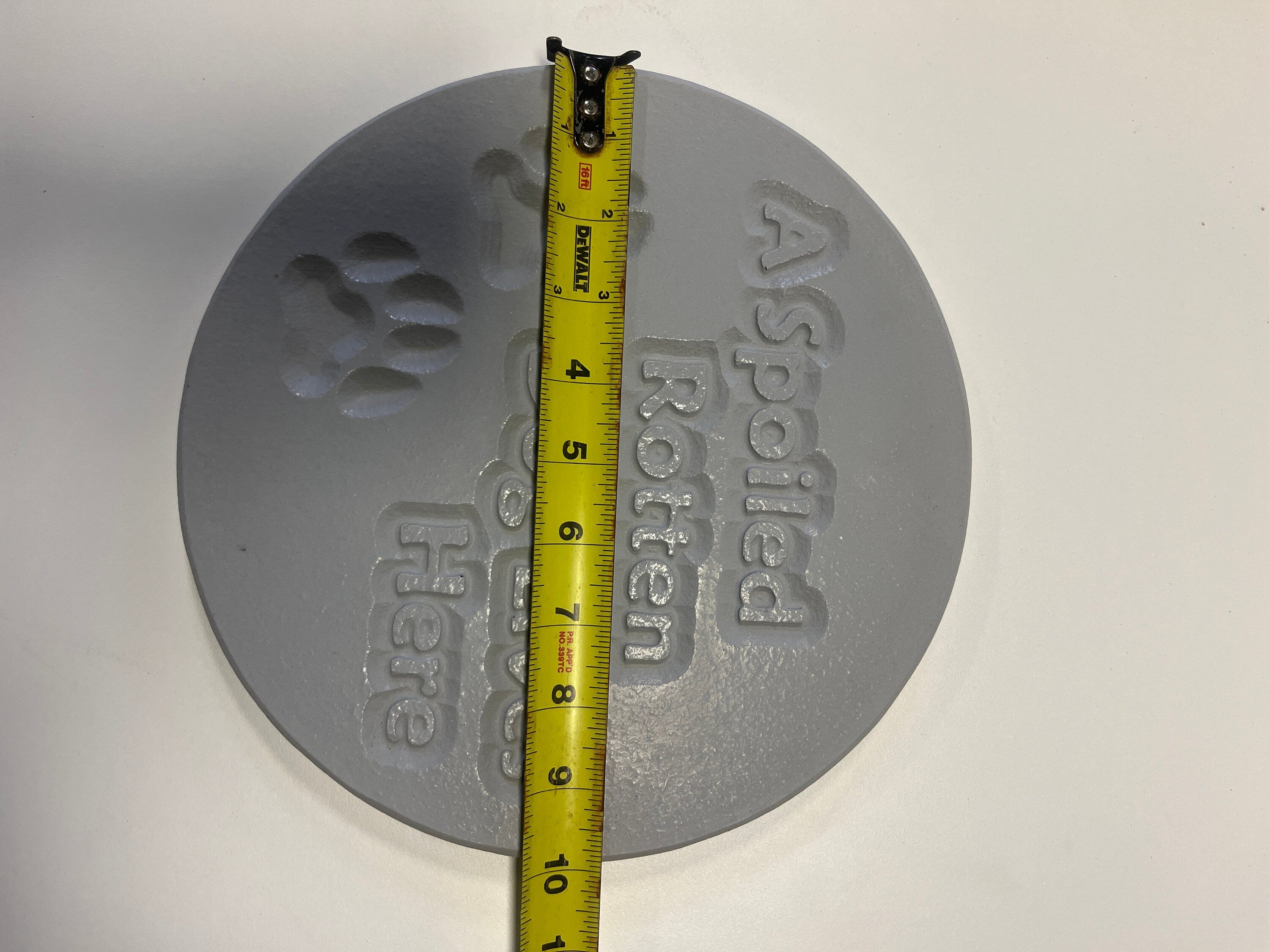 Spoiled Rotten Dog Stepping Stone – Wood and Stone Designs