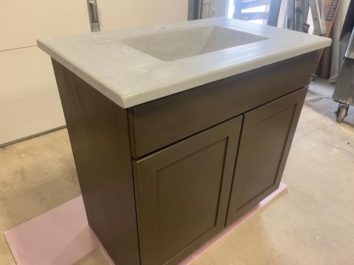 Palmer Single Vanity Cabinet & Vanity Top SET – Wood and Stone Designs
